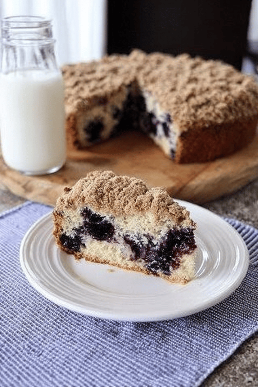 Blueberry Buckle Cake Recipe With Sweet Crumb Topping