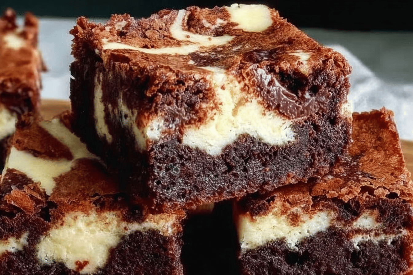 Cheesecake Brownies Recipe With Rich Chocolate Swirls