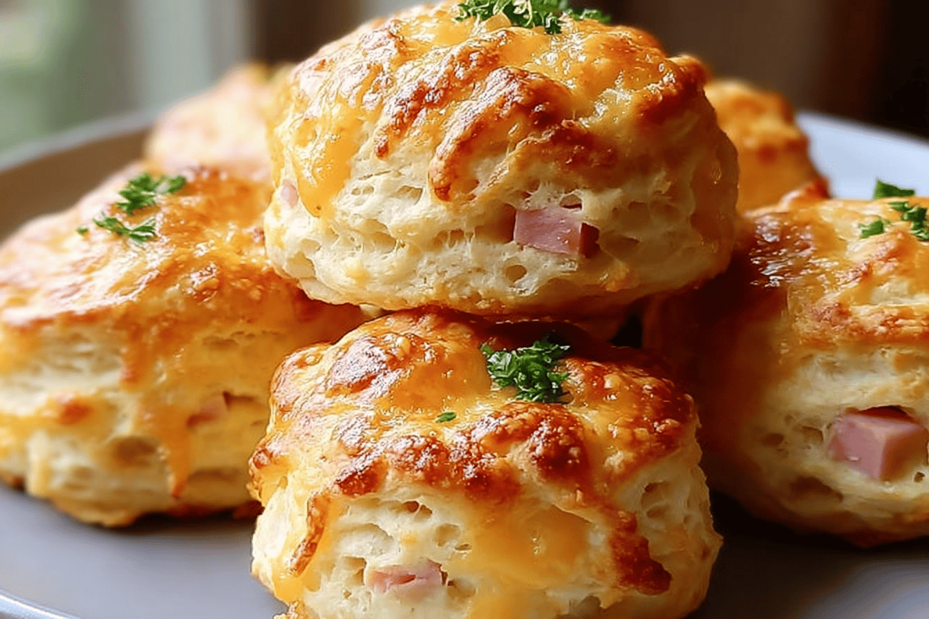 Cheesy Ham Biscuits Recipe For A Savory Snack