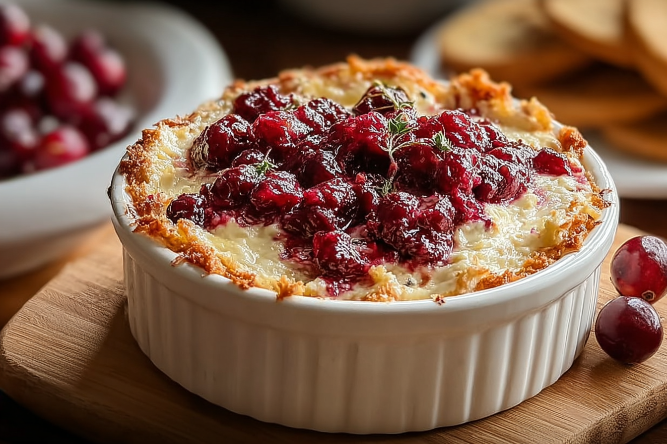Baked Cranberry Cream Cheese Dip Recipe With Sweet Tangy Flavor
