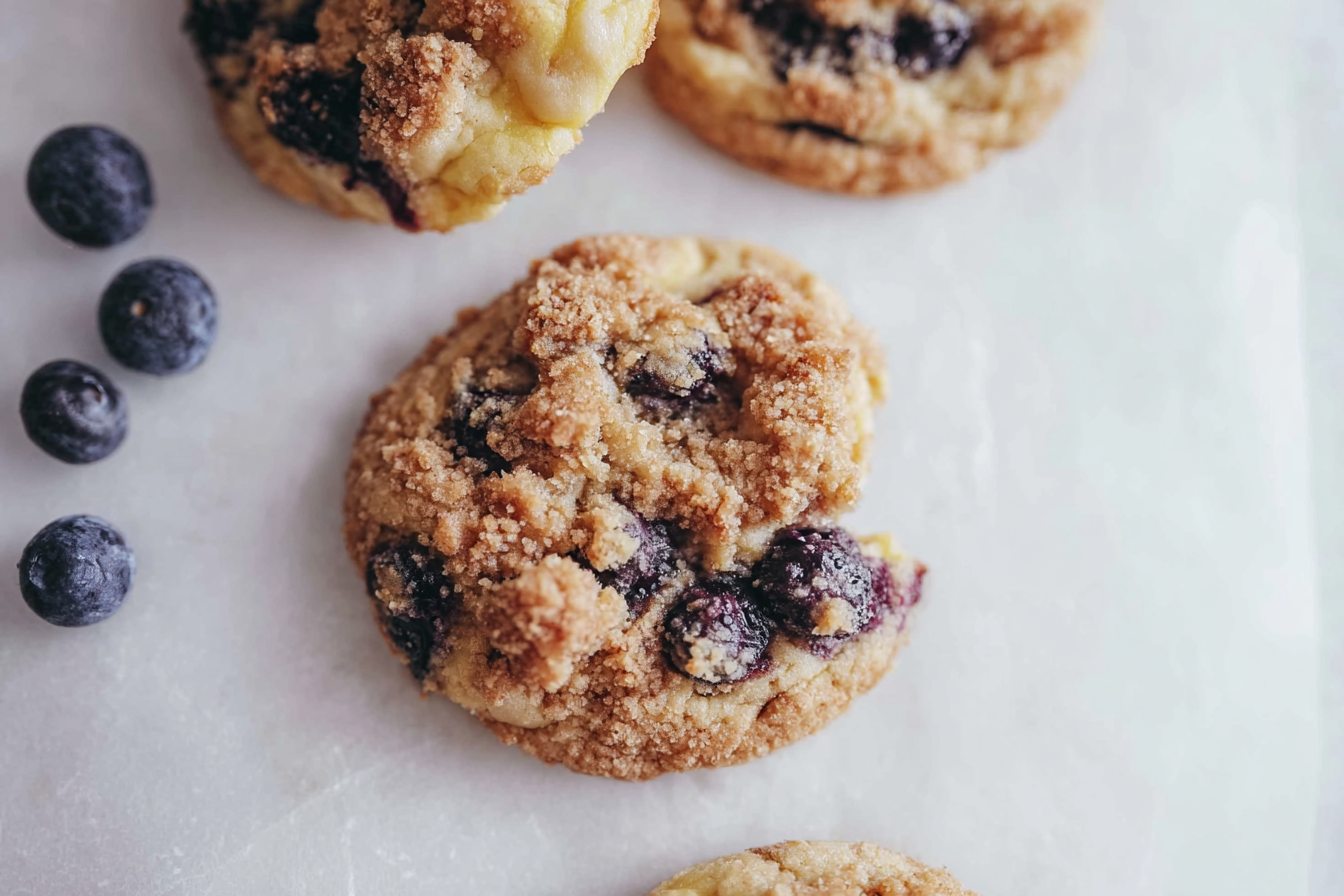 Lemon Blueberry Muffin Cookies Soft Baked Goodness